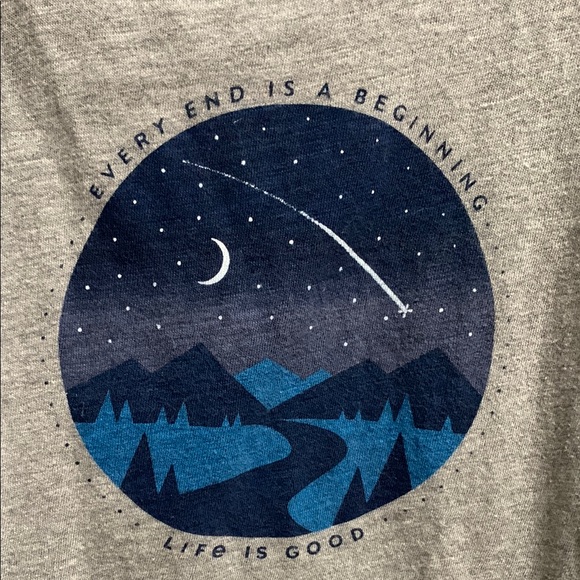 Life Is Good | Tops | Never Worn Life Is Good Tank Relaxed Fit Grey ...